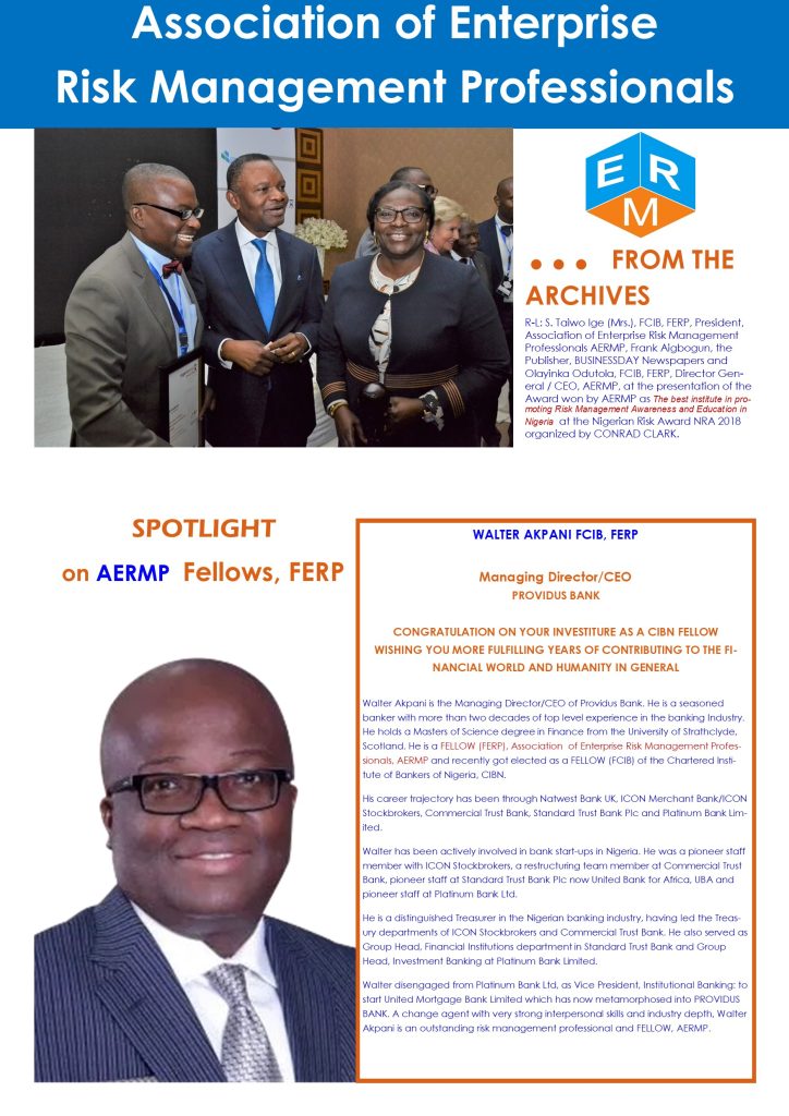 SPOTLIGHT ON AERMP FELLOWS- WALTER AKPANI, FCIB, FERP – AERMP